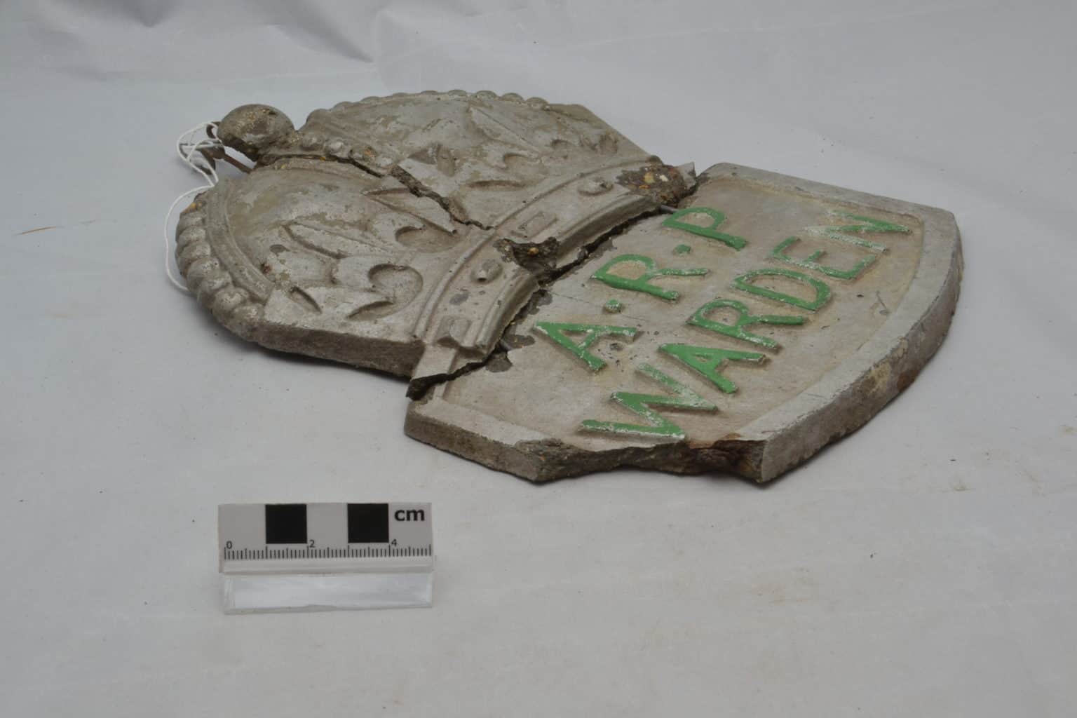 Air Raid Warden Post sign - Folkestone Museum Learn with Objects