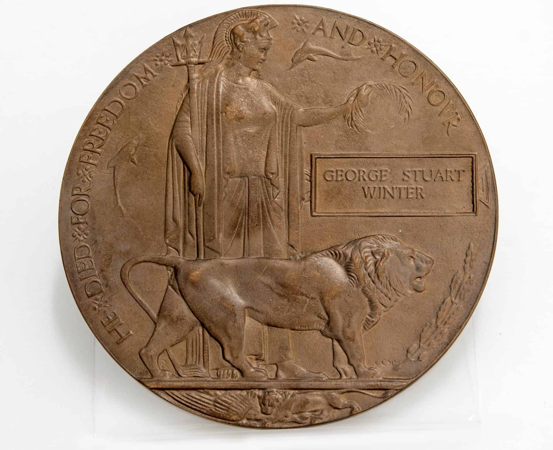 WW1 death penny - George Winter - Folkestone Museum Learn with Objects