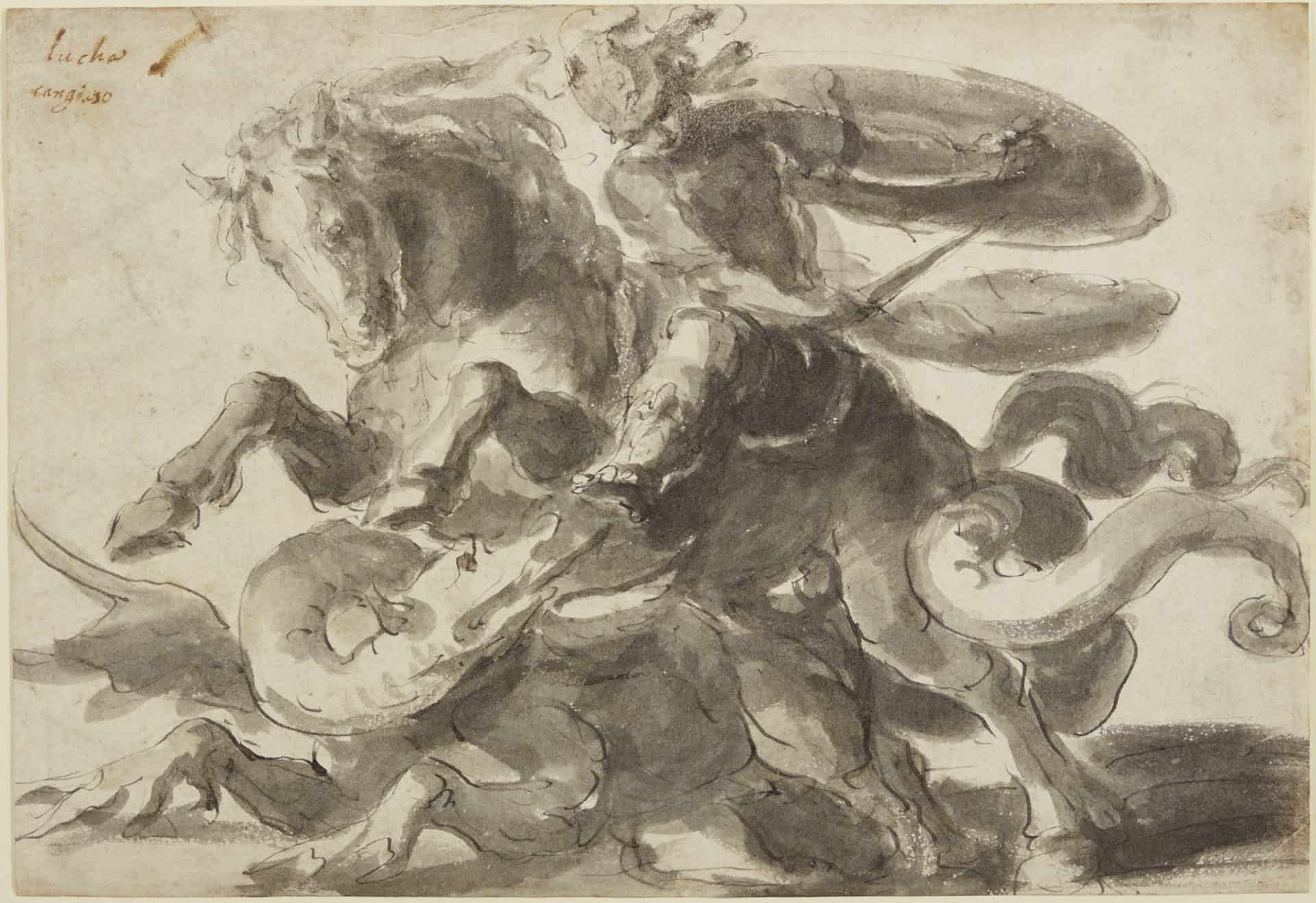 Drawing of St George and the dragon - Folkestone Museum Learn with Objects